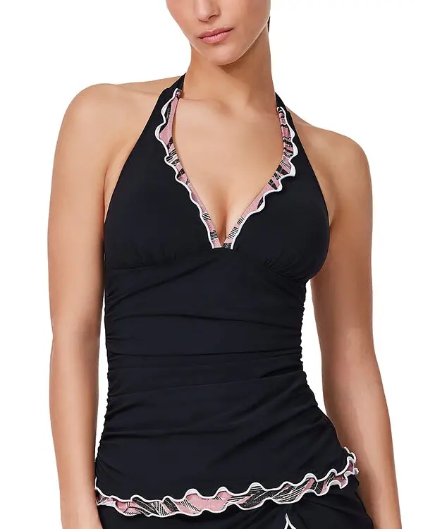 GOTTEX Palmita Halter Tankini Top - Black