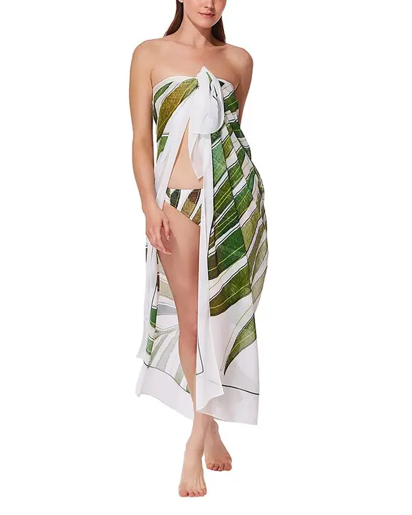 GOTTEX Willow Pareo Swim Cover-up - White/green