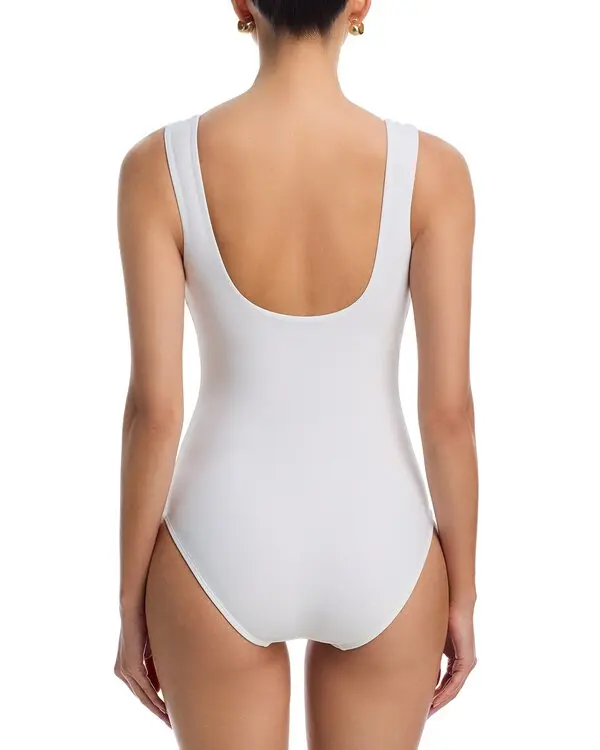 STYLEST Dreamsculpt Square Neck Tank One Piece Swimsuit - Blanc
