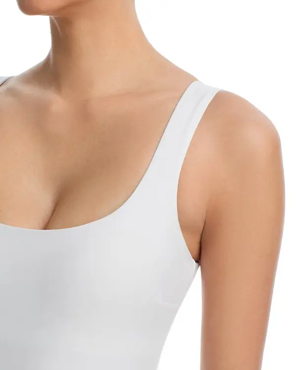 STYLEST Dreamsculpt Square Neck Tank One Piece Swimsuit - Blanc