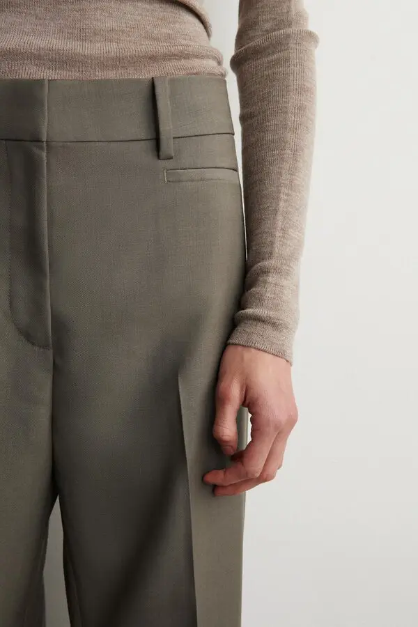 Cos Tailored Wool-twill Bootcut Trousers