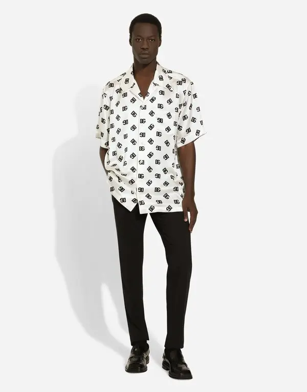 Dolce & Gabbana Tailored Stretch Wool Pants - Black