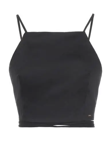 Pinko Poplin Crop Top With Brand Logo