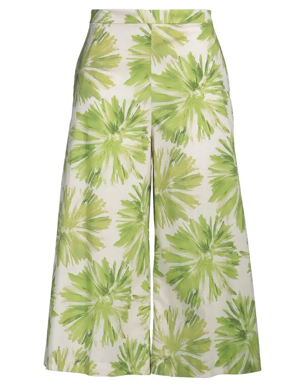 Liviana Conti Floral Print Wide-leg Cropped Pants