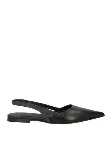 Brunello Cucinelli Leather Slingback Ballet Flats