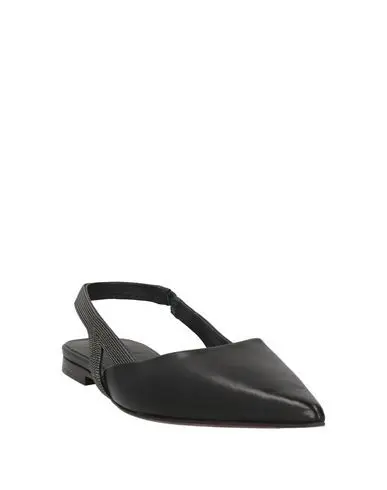 Brunello Cucinelli Leather Slingback Ballet Flats