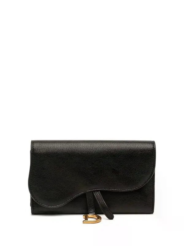 Dior 2021 Goatskin Saddle Wallet - Black