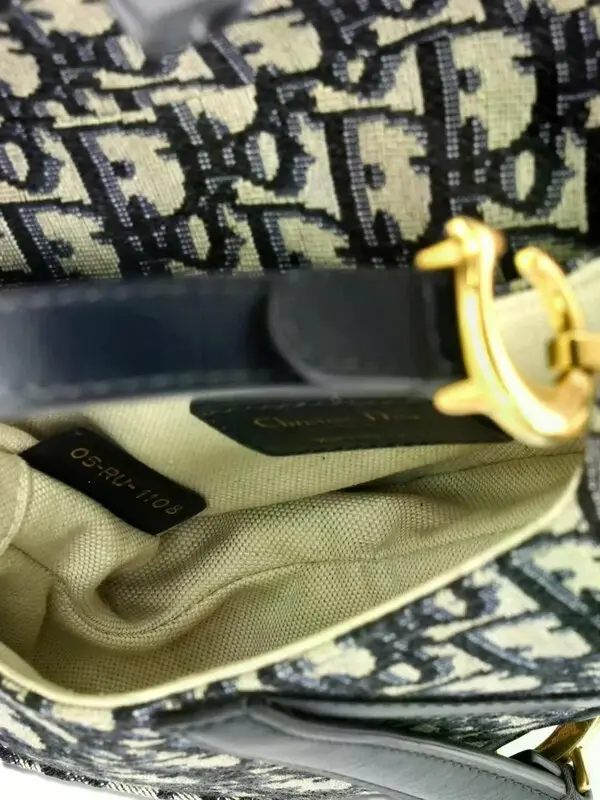 Dior Saddle Handbag Oblique Canvas Mini - Blue