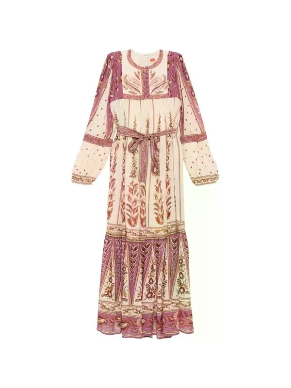 Farm Rio Floral-print Maxi Dress - Neutrals