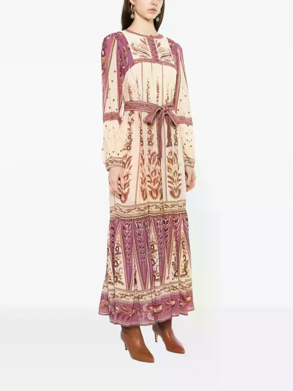Farm Rio Floral-print Maxi Dress - Neutrals