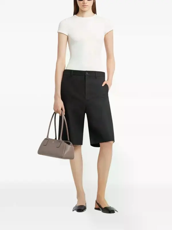 COURREGES Logo-embroidered T-shirt - Neutrals