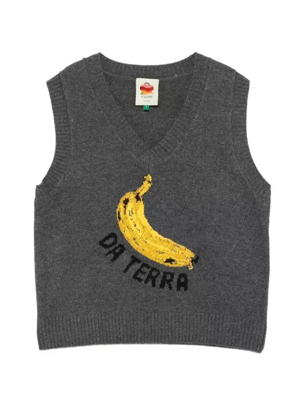 Farm Rio Graphic Banana Da Terra Vest - Grey