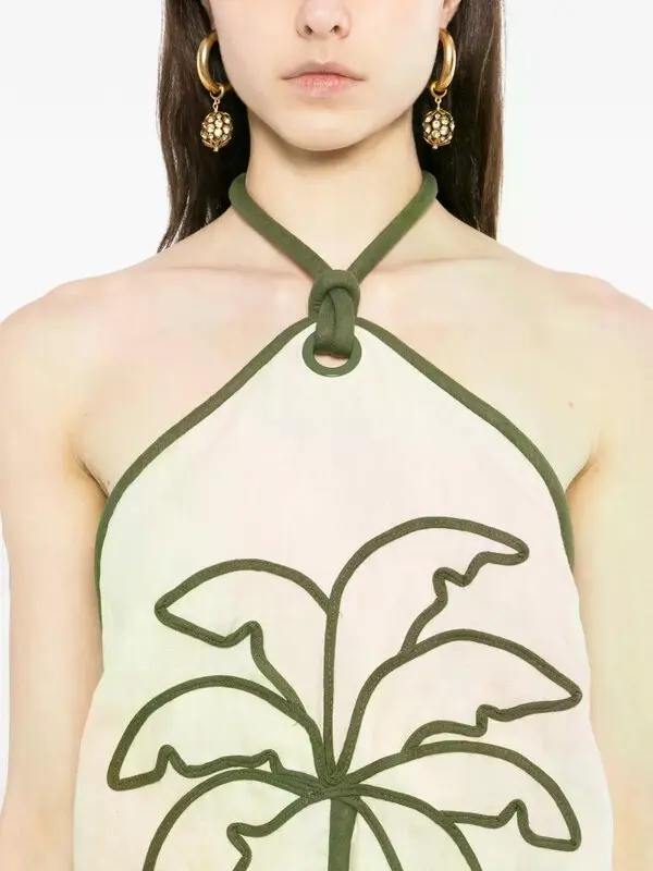Farm Rio Embroidered Mini Dress - Neutrals