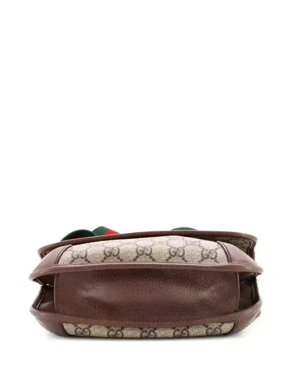 Gucci Neo Vintage Flap Messenger Gg Coated Canvas Small - Brown