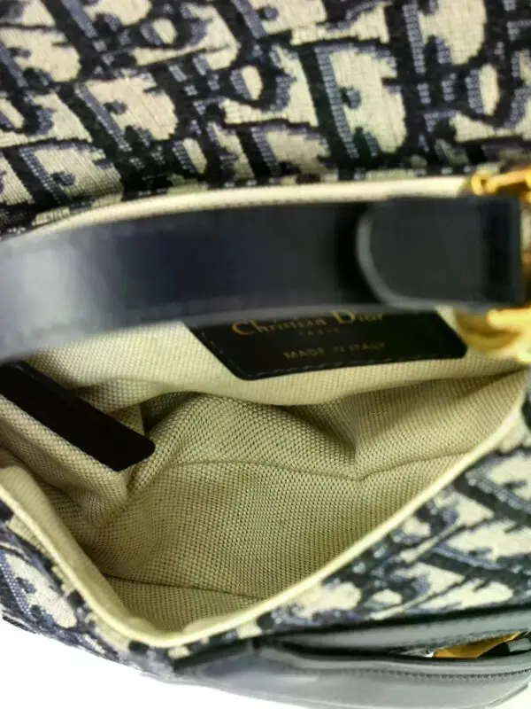 Dior Saddle Oblique Canvas Mini Shoulder Bag - Blue