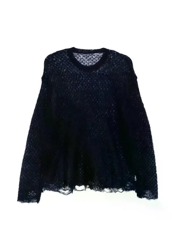 JNBY Meshed Pullover Sweater - Blue