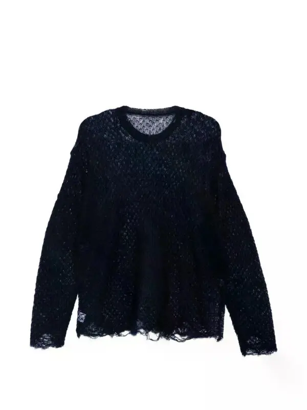 JNBY Meshed Pullover Sweater - Blue