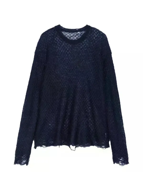 JNBY Meshed Pullover Sweater - Blue