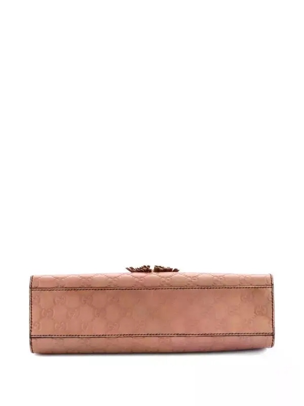 Gucci Emily Chain Flap Shoulder Bag Ssima Leather Medium - Pink