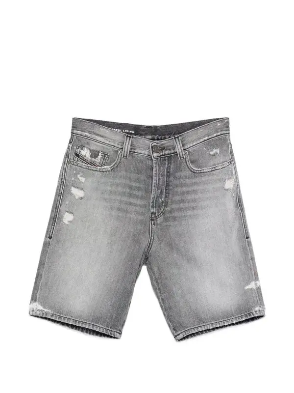 DIESEL Ripped Denim Shorts