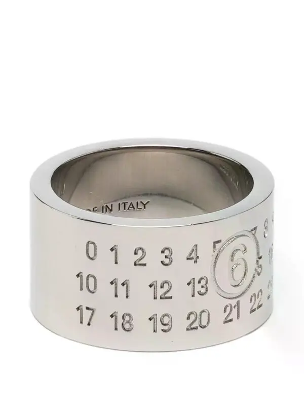 MAISON MARGIELA Logo Engraved Ring - Silver