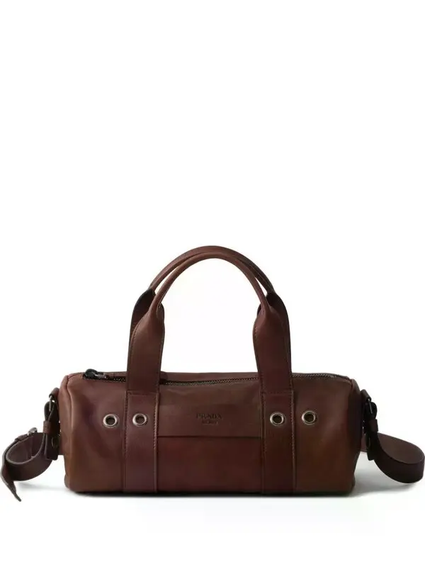 Prada Leather Tote Bag - Brown