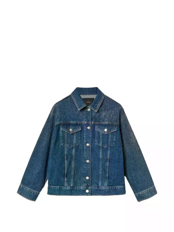 TWINSET Rhinestone-embellished Denim Trucker Jacket