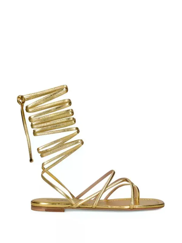 Michael Kors Jade Lace-up Sandals - Gold