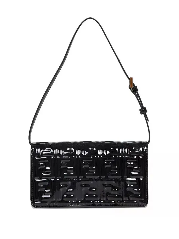 Fendi Foldover Embossed Top Cross Bag
