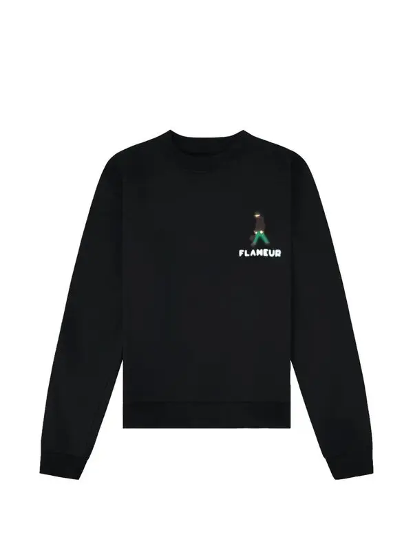 FLANEUR Blurred Stroller Sweatshirt - Black