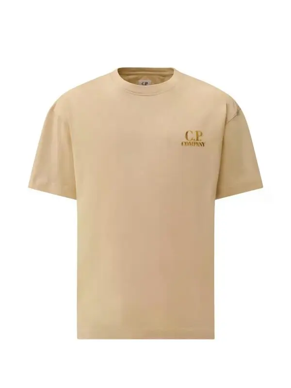 C.P. COMPANY 30/1 Jersey Comfort Logo T-shirt - Neutrals