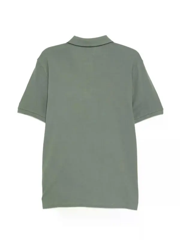 C.P. COMPANY Logo-embroidered Polo Shirt - Green