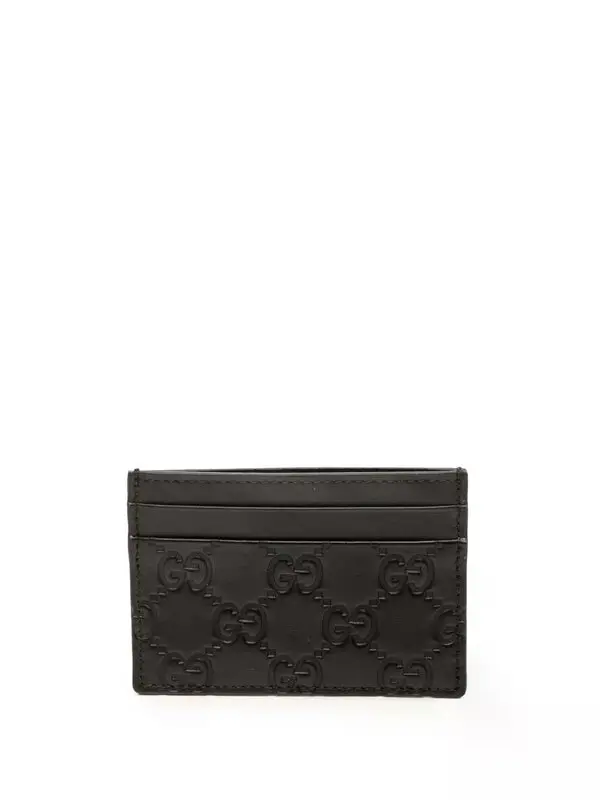 Gucci 2000-2015 Guccissima Card Holder - Black