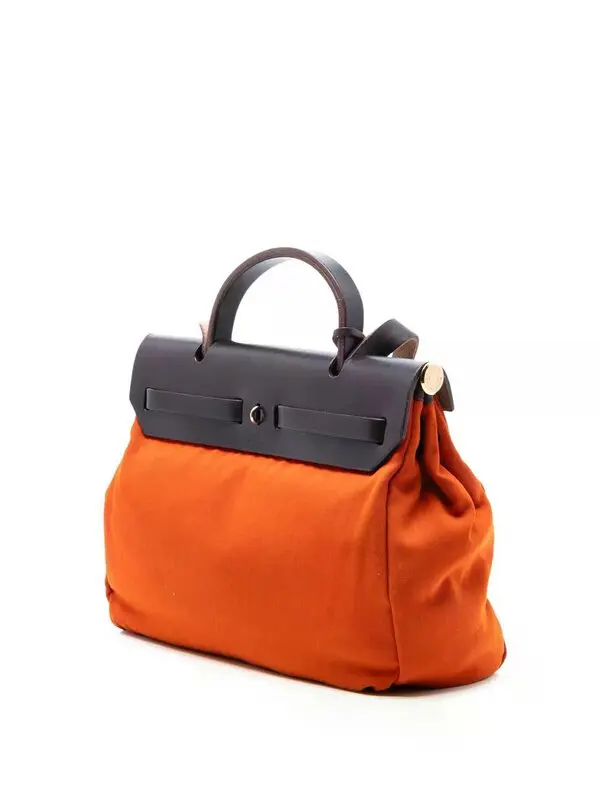 Hermès 2003 Toile Herbag Zip 31 Satchel - Brown