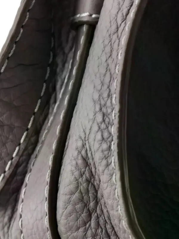 Chloé Marcie Leather Small Crossbody Bag - Grey