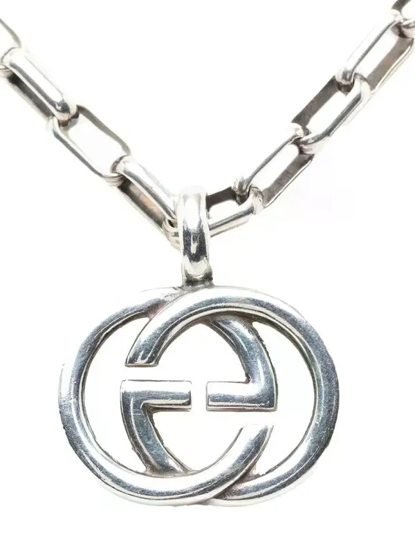 Gucci Interlocking G Pendant Necklace - Silver