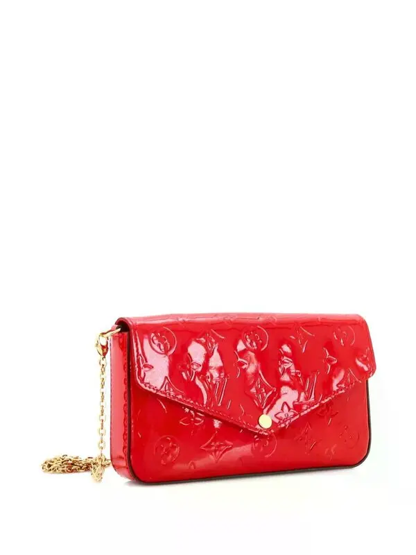 LOUIS VUITTON Felicie Pochette Monogram Vernis - Red