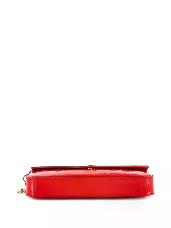 LOUIS VUITTON Felicie Pochette Monogram Vernis - Red