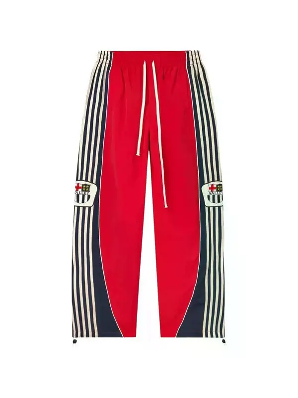 VALE Lisbon Swish Stripe Track Pants - Red