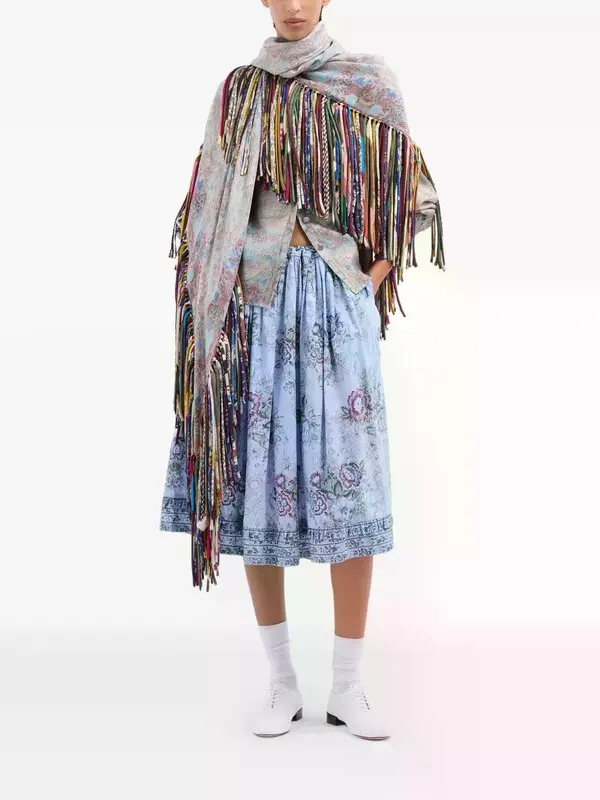 PIERRE-LOUIS MASCIA Mosaic-pattern Silk Shirt