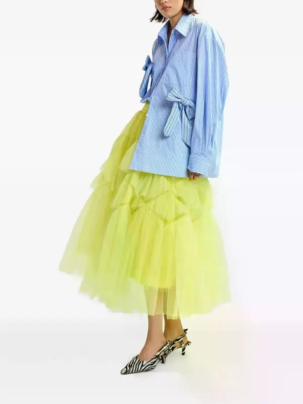 Essentiel Antwerp Striped Bow Shirt
