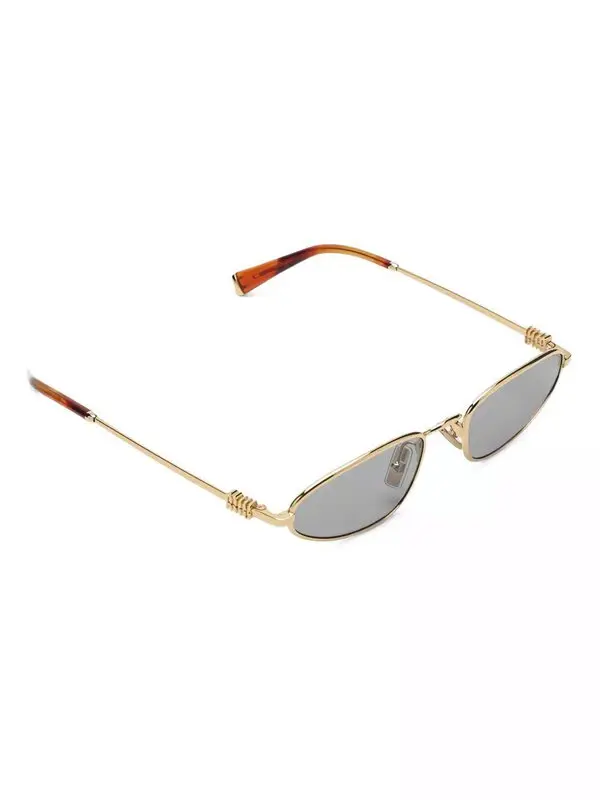 Miu Miu Metal-frame Sunglasses - Gold