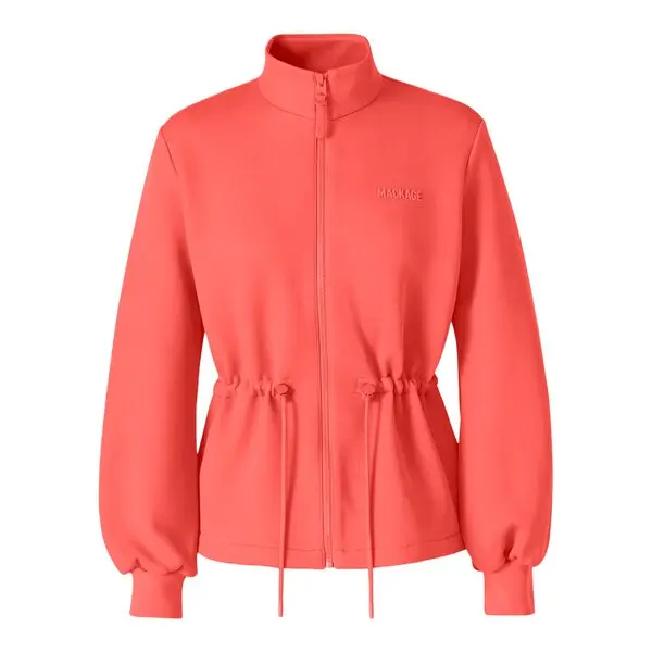 Mackage Lightweight Zip-up Jacket With Balloon Sleeves - Papaya