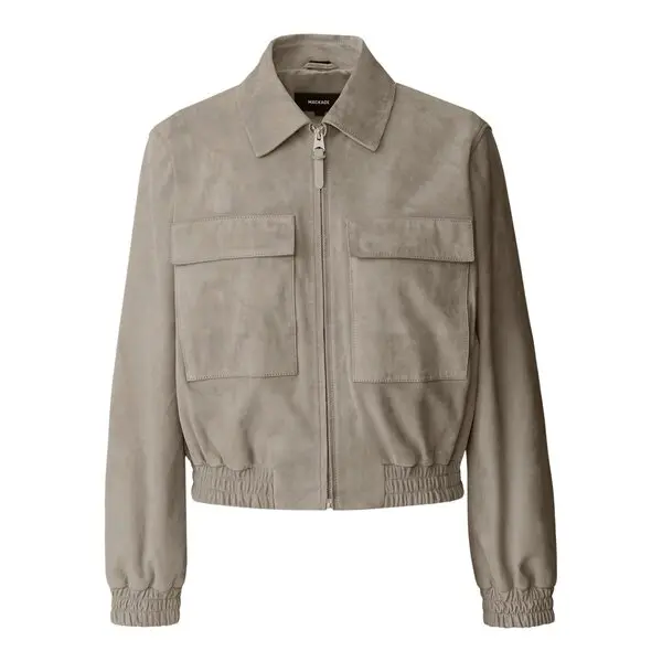 Mackage Senka-su Suede Jacket - Taupe