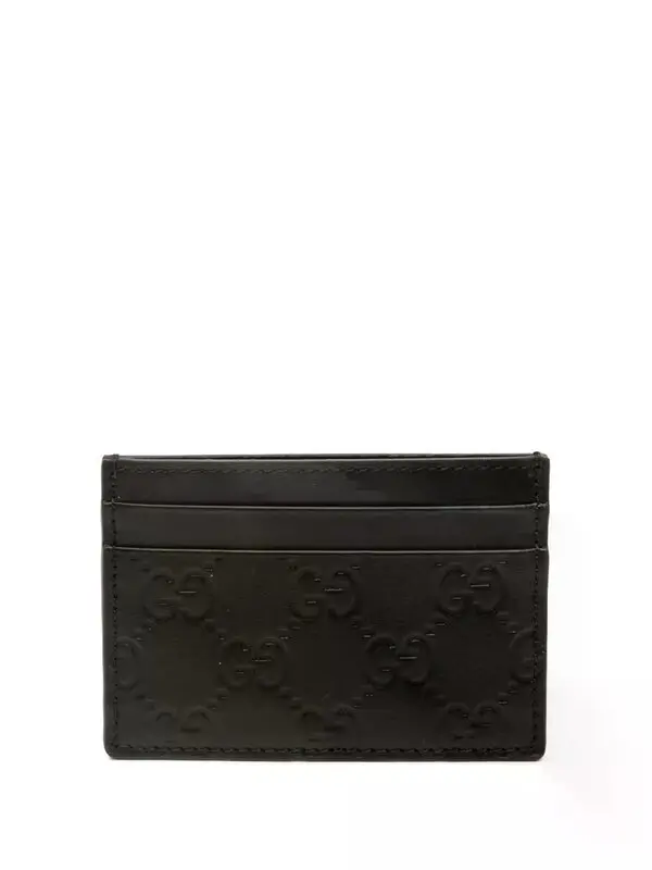Gucci 2016-2025 Guccissima Card Holder - Black