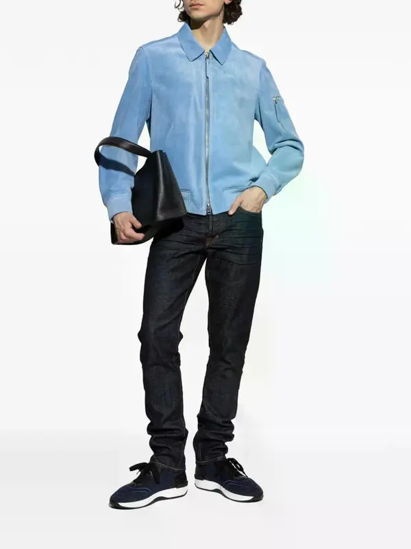 TOM FORD Zipped Suede Bomber Jacket