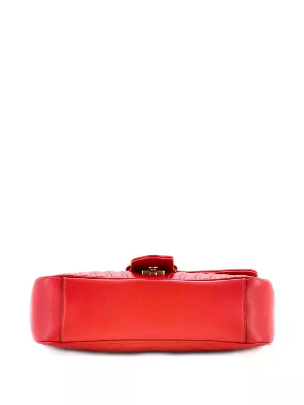 Gucci Gg Marmont Flap Bag Matelasse Leather Small Crossbody Bag