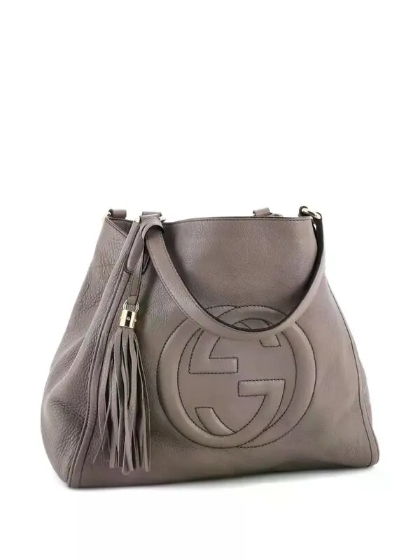 Gucci Soho Leather Medium Shoulder Bag - Grey