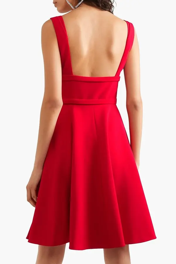 Miu Miu Bow-embellished Crepe Dress