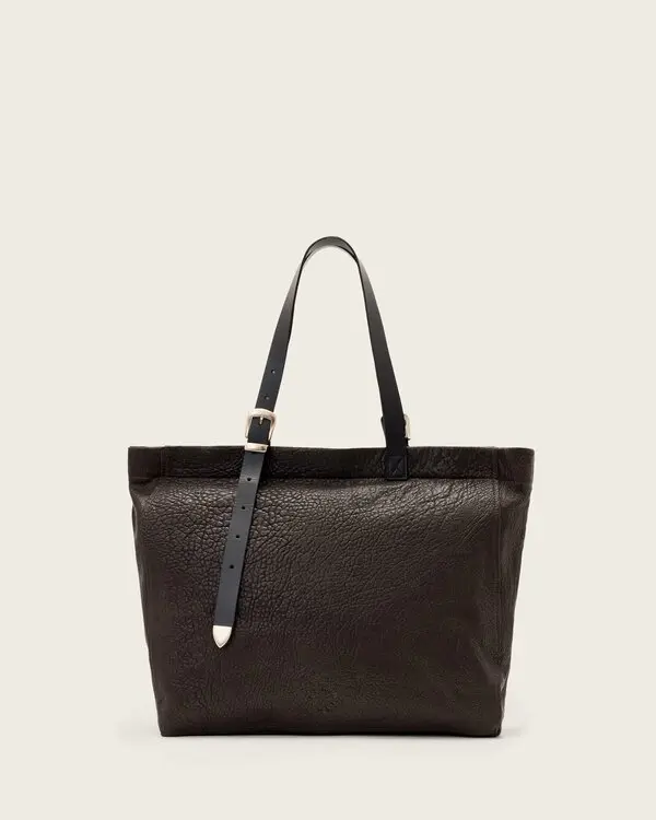 ALLSAINTS Haven Leather Tote Bag - Brown